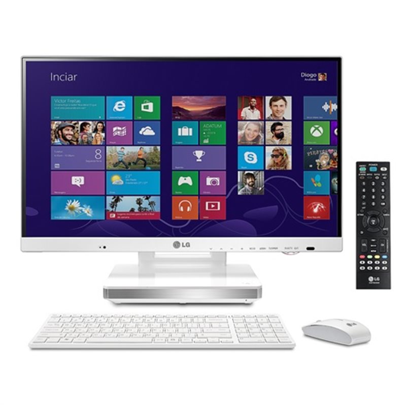 Desktop All in One LG 23" 23V545-G.BK51P1, I5-4200, Memória 4Gb, HD 500Gb, HD SSD 32Gb, Windows ...
