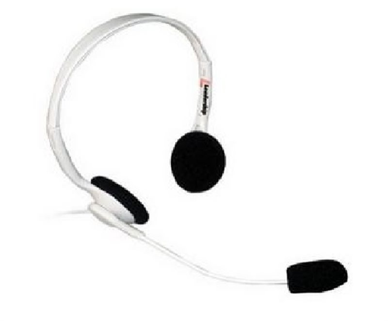 Headset 3960 com microfone branco - Leadership - Premium Computadores