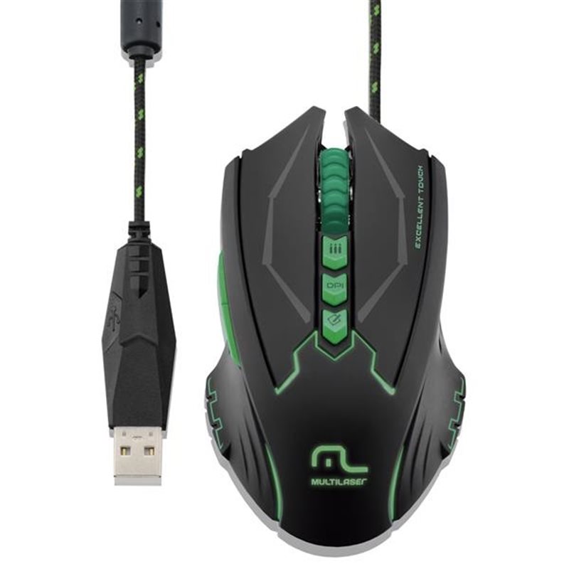 Mouse Gamer Metal War 8 Botoes Preto Com Led - Mo218 - Premium Computadores