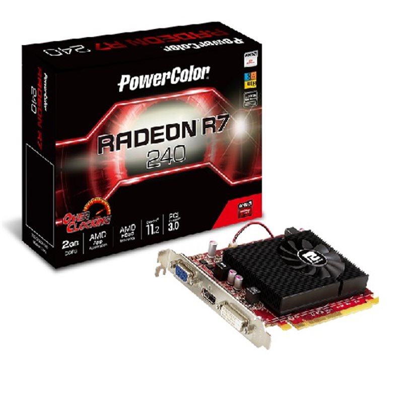 Placa de Vídeo VGA PowerColor Radeon R7 240 2GB DDR3 128 bits PCI ...