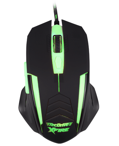 MOUSE GAMER SHINIGAMI 3200 DPI VERDE - XFIRE - Premium Computadores