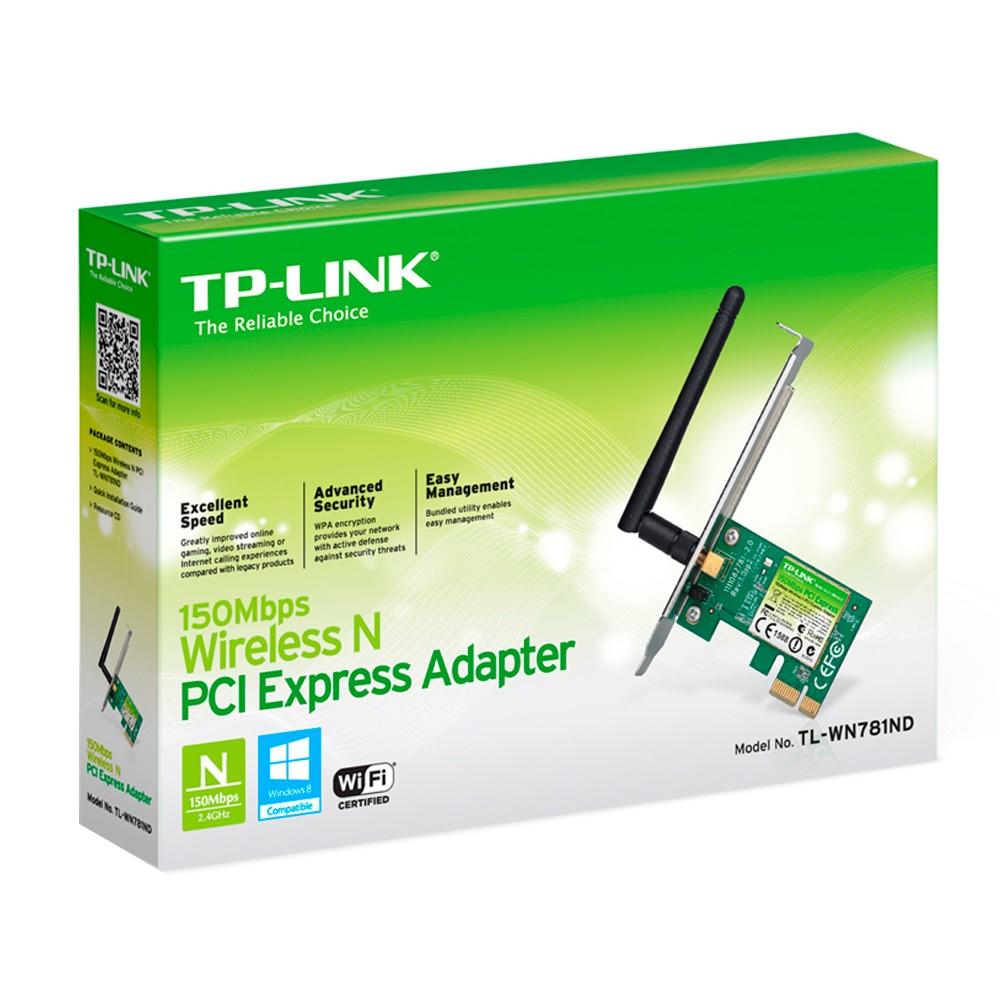 Placa de Rede TP-Link Wireless 150Mbps PCI Express - TL-WN781ND - Premium Informática