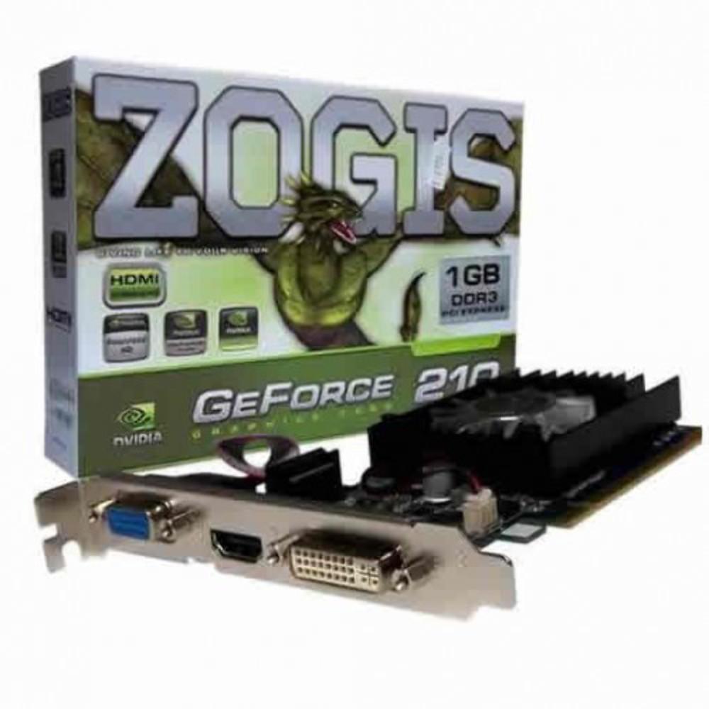 PLACA DE VIDEO GEFORCE GT210 1GB DDR2 ZO210-1GD2LP - ZOGIS - Premium Informática