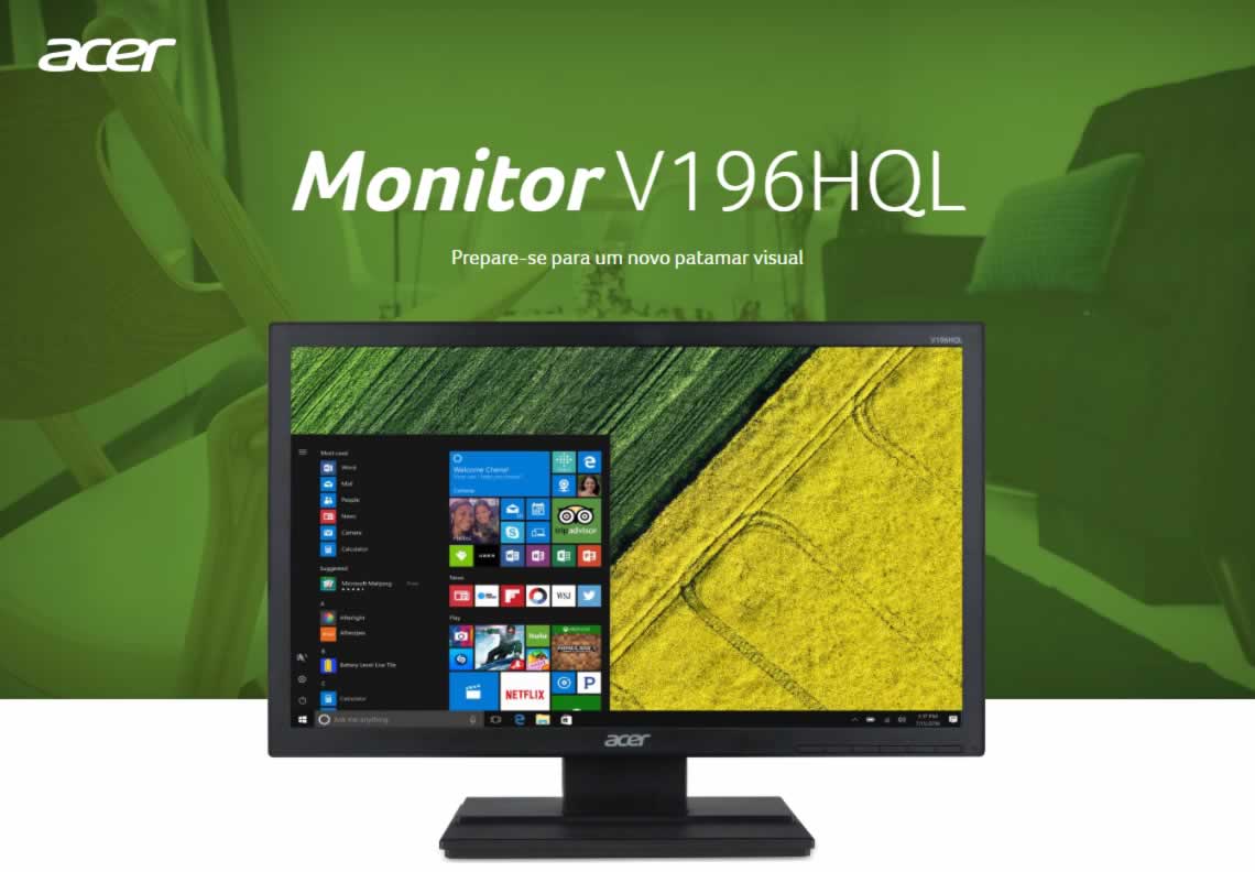 MONITOR ACER V196HQL 18,5" HD VGA, VESA, AJUSTE DE ALTURA - Premium ...