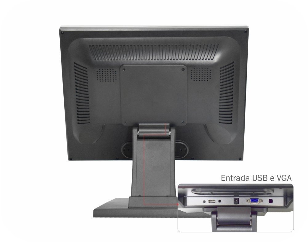 Monitor Touch Screen K-Mex Lcd 15" Preto E Prata LP-1512 - Premium ...