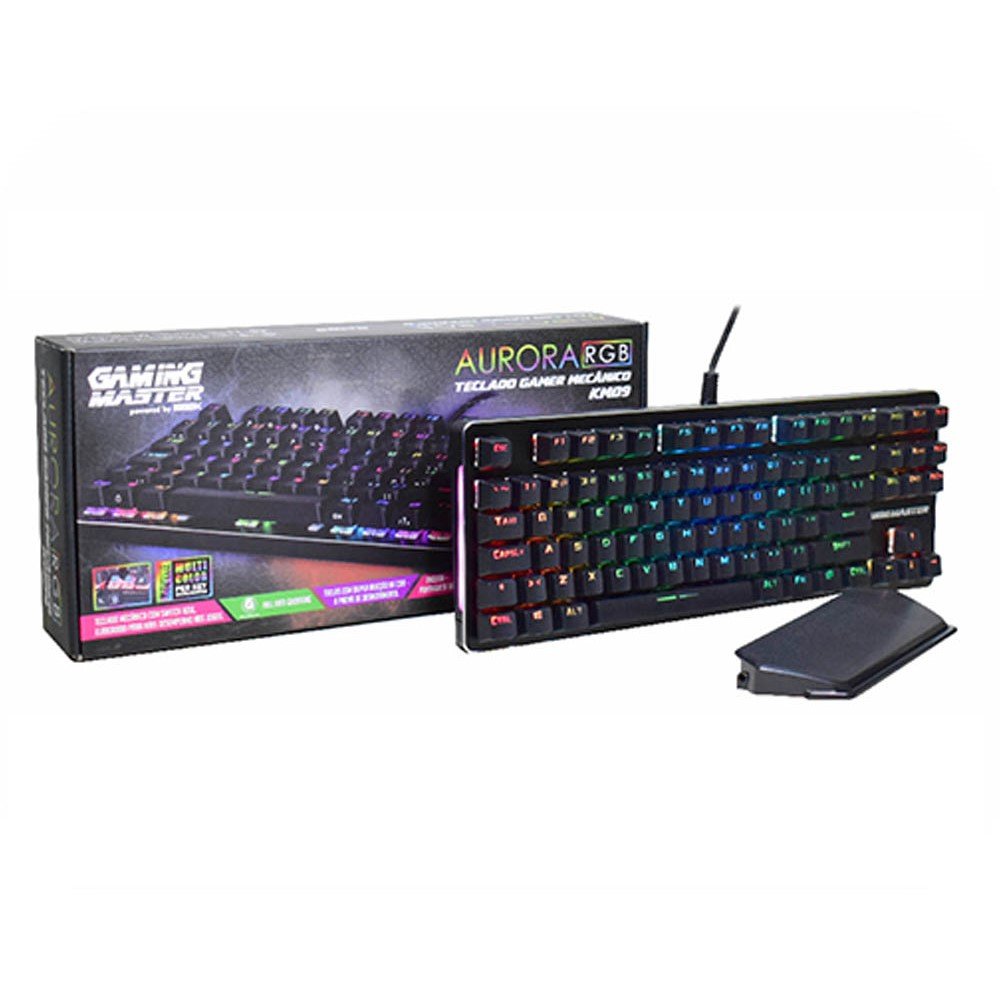 Teclado Gamer K-Mex Aurora RGB Mecânico - KMD9 - Premium Informática