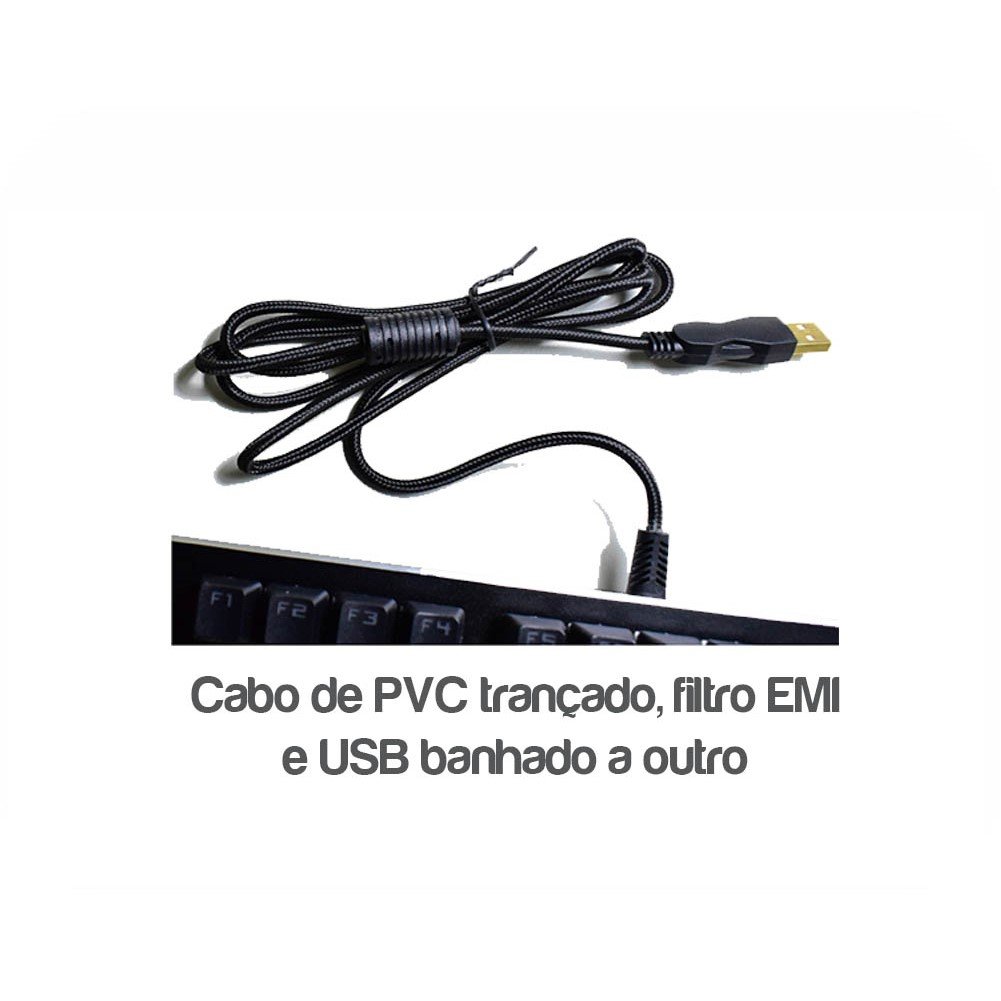 Teclado Gamer K-Mex Aurora RGB Mecânico - KMD9 - Premium Informática