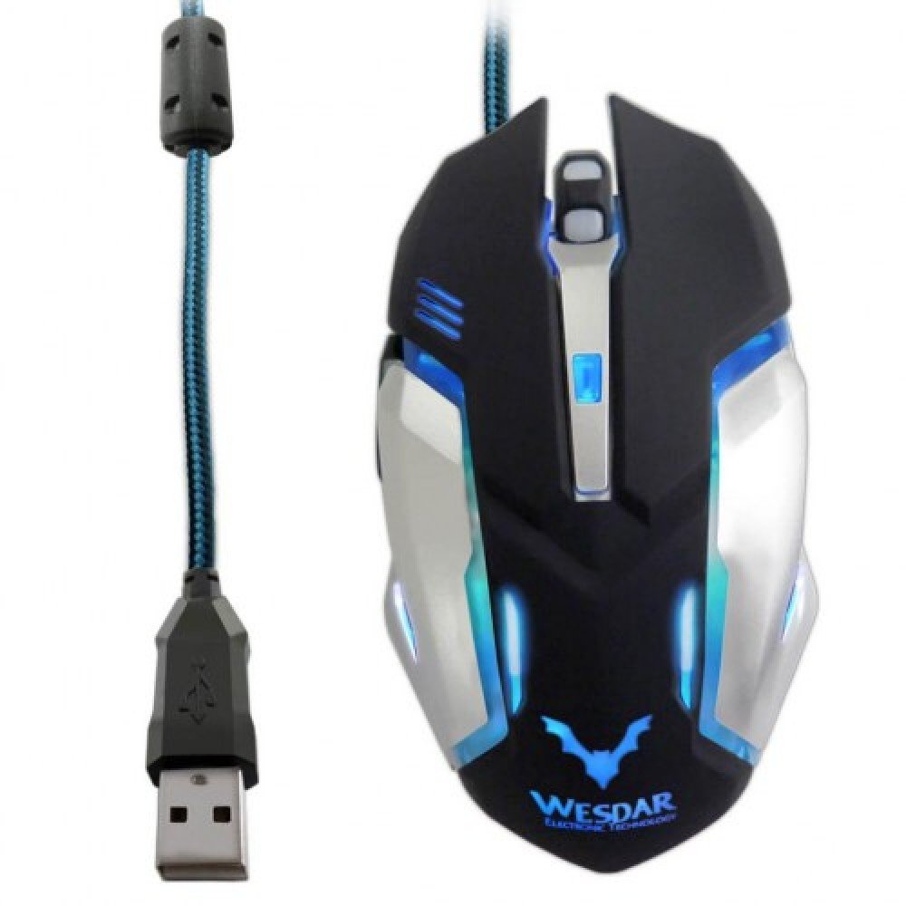 Combo Mouse + Mousepad Wesdar Gaming WDX2XXGWWB - Premium Computadores