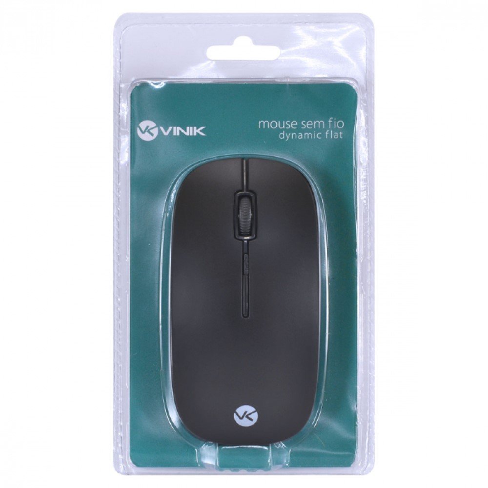 Mouse Sem Fio Vinik 2.4GHZ 1200DPI Dynamic Flat Preto - DM100 - Premium ...