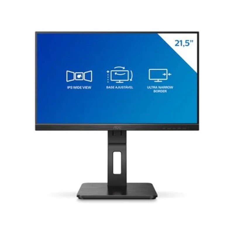 Monitor AOC 21,5" Full HD 22P2ES LED 75Hz Com Base Ajustável - 22P2ES ...