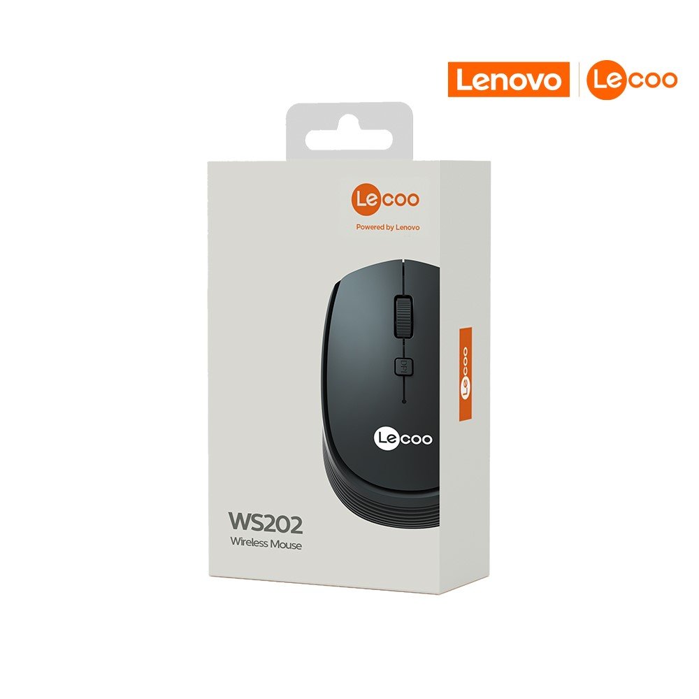 Mouse Sem Fio Lenovo Lecoo Preto - WS202 - Premium Informática