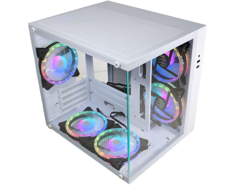 Gabinete Gamer AQUÁRIO MICRO WHITE CG-W2SB MICRO ATX - Premium Informática