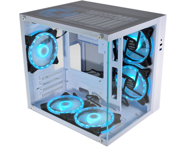 Gabinete Gamer AQUÁRIO MICRO WHITE CG-W2SB MICRO ATX - Premium Informática