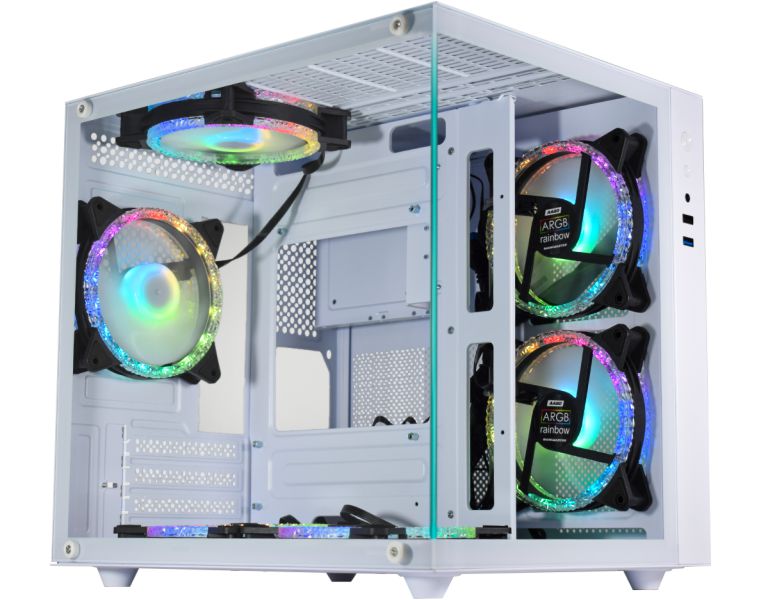 Gabinete Gamer AQUÁRIO MICRO WHITE CG-W2SB MICRO ATX - Premium Informática
